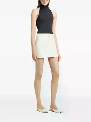 COURREGES Logo Mini Skirt - White