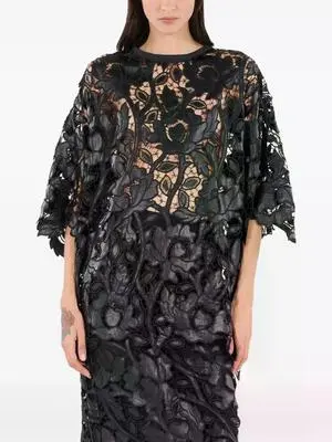Roberto Cavalli Floral-lace Top