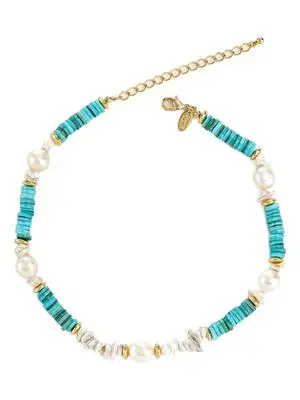 KENNETH JAY LANE Single-row Multi-stone Necklace - Blue