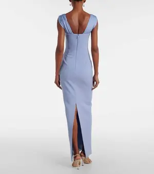 Rachel Gilbert Malia Embellished Crepe Corset Gown