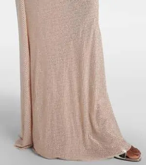 SELF-PORTRAIT Embellished Caped Maxi Dress