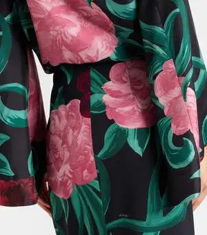 La DoubleJ Peony Floral Print Pencil Skirt