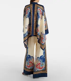 La DoubleJ Printed Silk Palazzo Pants