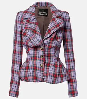 VIVIENNE WESTWOOD Tartan Linen Blazer