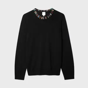 Paul Smith Signature Stripe Collar Merino Sweater
