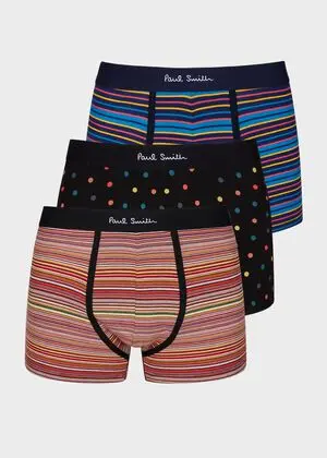 Paul Smith Spot And Stripe Mix Boxer Briefs Three Pack