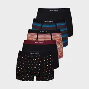 Paul Smith Spot And Stripe Mix Boxer Briefs Five Pack - Multicolour