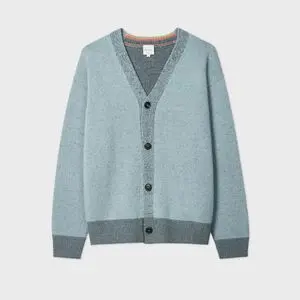 Paul Smith Light Lambswool Cardigan - Blue
