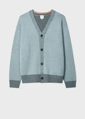 Paul Smith Light Lambswool Cardigan - Blue