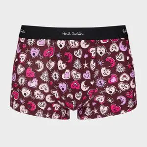 Paul Smith Burgundy 'hearts And Stars' Boxer Briefs - Red