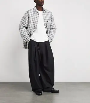 WILLY CHAVARRIA Virgin Wool Cascada Tailored Trousers