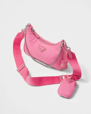 Prada Re-edition 2005 Re-nylon Bag - Begonia Pink