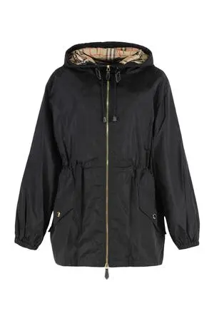 Burberry Hooded Windbreaker - Black