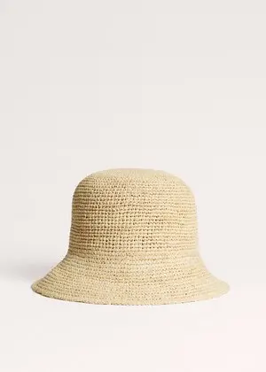 ME+EM Raffia Bucket Hat - Natural