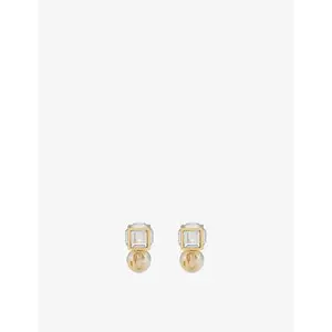 JIMMY CHOO Jc Pearl Cube Stud Earrings - Gold