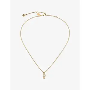 JIMMY CHOO Jc Pearl Cube Brass Pendant Necklace - Gold
