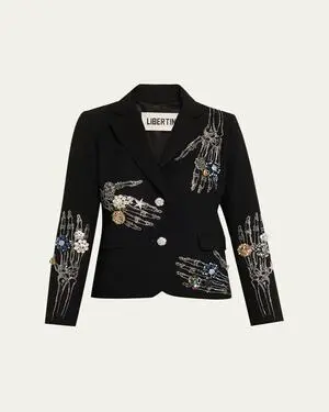 Libertine Buried Treasure Embellished Blazer - Black