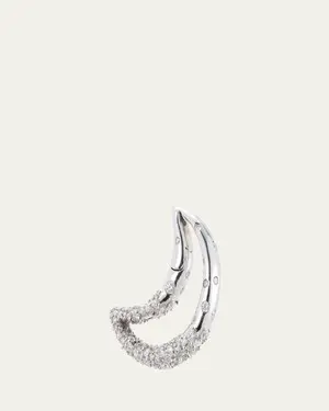 MARLA AARON Diamond Dipped Crescent Moonlock In 18k White Gold