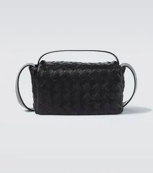Bottega Veneta Intrecciato Mini Crossbody Bag - Black