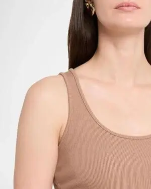 L & APOS;AGENCE Adira Scoop-neck Tank Top - Hazelnut