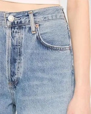 AGOLDE Ren Wide-leg Cropped Jeans - Blue