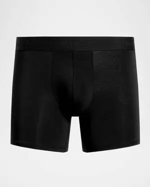 Commando Men & Apos;s Micro-modal Boxer Briefs Blk-black