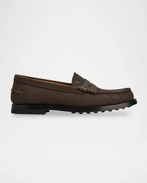 TOD & APOS;S Suede Penny Loafers - Brown
