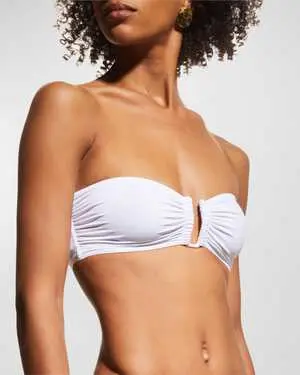 ERES Show Bandeau Bikini Top With U-Hardware Blanc