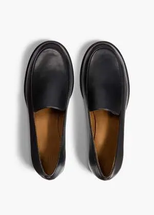 Khaite Miles Leather Loafer - Black