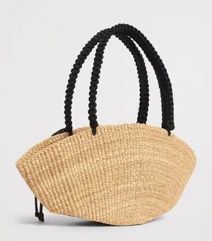 Muuñ Straw Shell Tote Bag