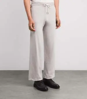 N.peal Cotton-silk-cashmere Wide-leg Sweatpants