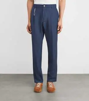 Paul & Shark Virgin Wool-silk Blend Jersey Chinos