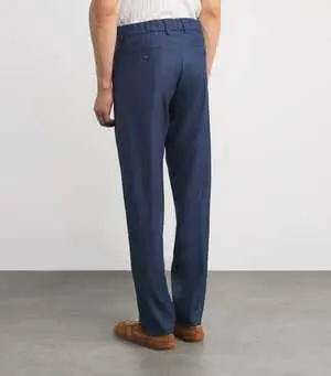 Paul & Shark Virgin Wool-silk Blend Jersey Chinos