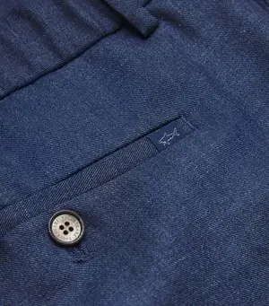 Paul & Shark Virgin Wool-silk Blend Jersey Chinos