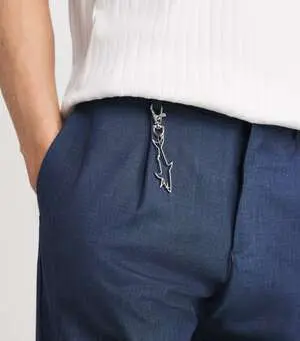 Paul & Shark Virgin Wool-silk Blend Jersey Chinos