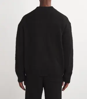 COLE BUXTON Wool-blend Logo Sweater - Black