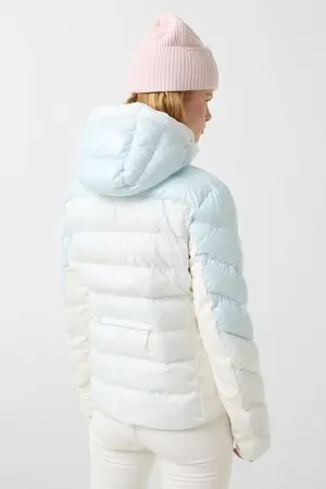 Bogner Farina Quilted Ski Jacket - Light Blue/white