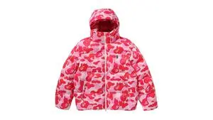 A BATHING APE Camo Down Jacket - Pink