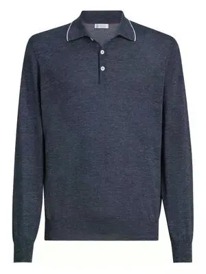 Brunello Cucinelli Long-sleeve Button-fastening Polo Shirt