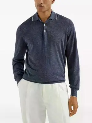Brunello Cucinelli Long-sleeve Button-fastening Polo Shirt