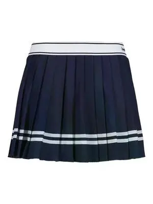 SPORTY & RICH Pleated Striped Skirt - Blue