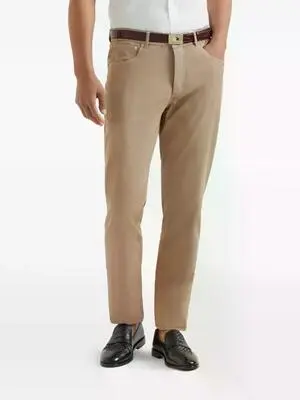 Brunello Cucinelli Five-pocket Garment-dyed Trousers - Neutrals