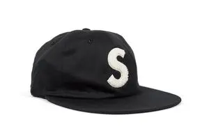 Supreme Chenille S Logo 6-panel Cap - Black