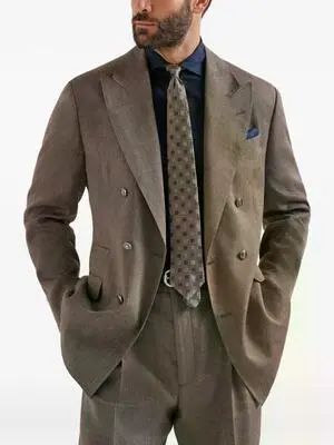Brunello Cucinelli Peak-lapels Blazer - Brown
