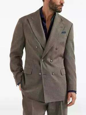 Brunello Cucinelli Peak-lapels Blazer - Brown