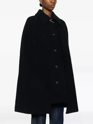TOTEME Buttoned Cape Coat - Black