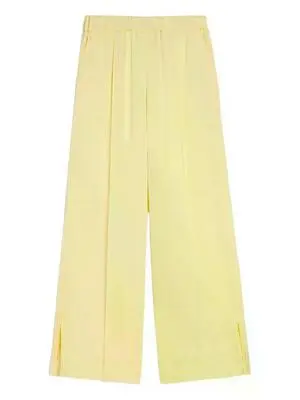 JIL SANDER Envers Wide-leg Trousers With Side Slits - Yellow