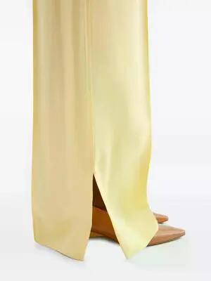 JIL SANDER Envers Wide-leg Trousers With Side Slits - Yellow