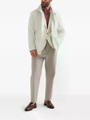 Brunello Cucinelli Panama Cotton-linen Trousers - Neutrals