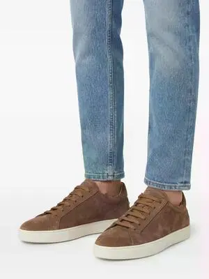 TOD'S Allacciata Cassetta Suede Sneakers - Black